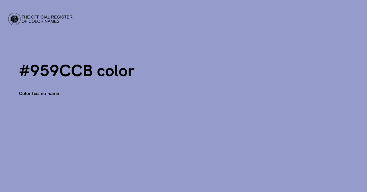 Color #959CCB - The Official Register of Color Names