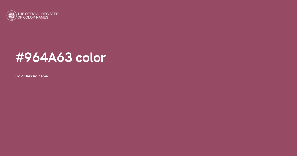 Color #964A63 - The Official Register of Color Names