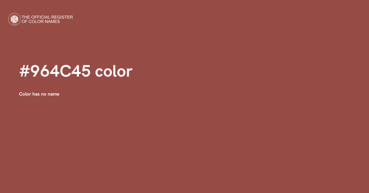 Color #964C45 - The Official Register of Color Names