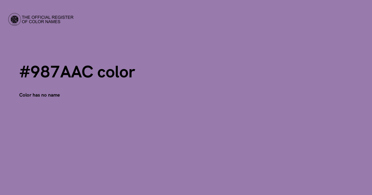 Color #987AAC - The Official Register of Color Names