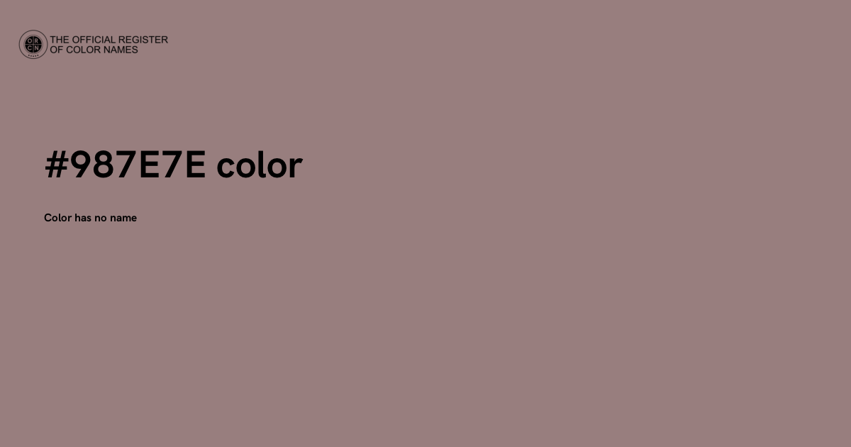 Opium color - #987E7E - The Official Register of Color Names