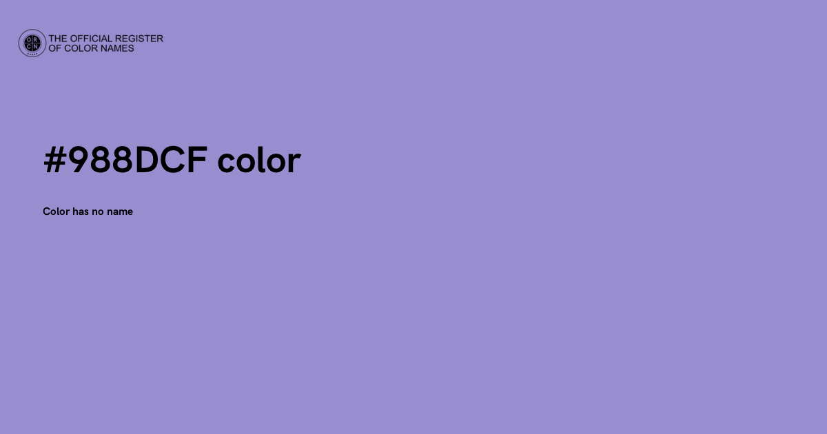 Color #988DCF - The Official Register of Color Names
