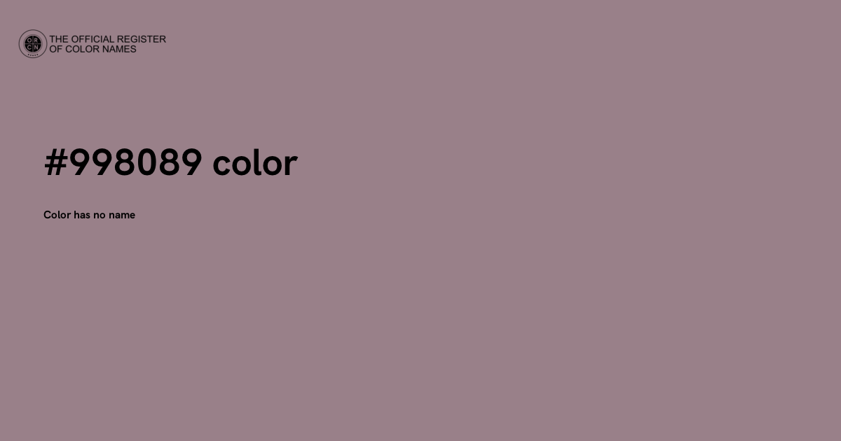 Color #998089 - The Official Register of Color Names