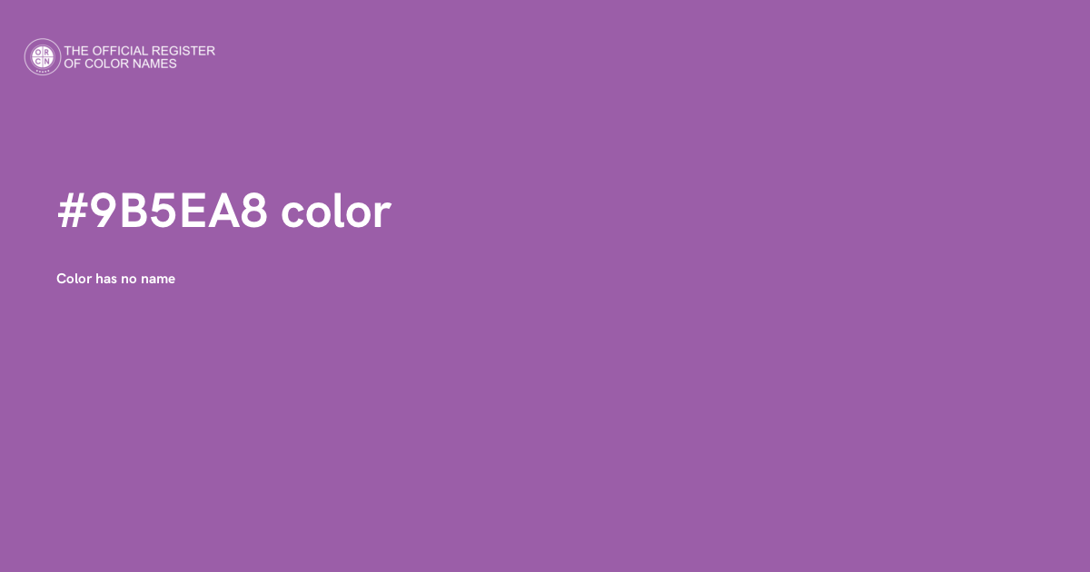 Color #9B5EA8 - The Official Register of Color Names