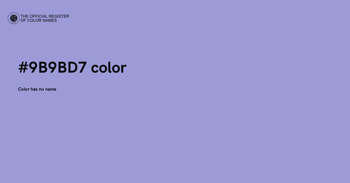 Color #9B9BD7 - The Official Register of Color Names