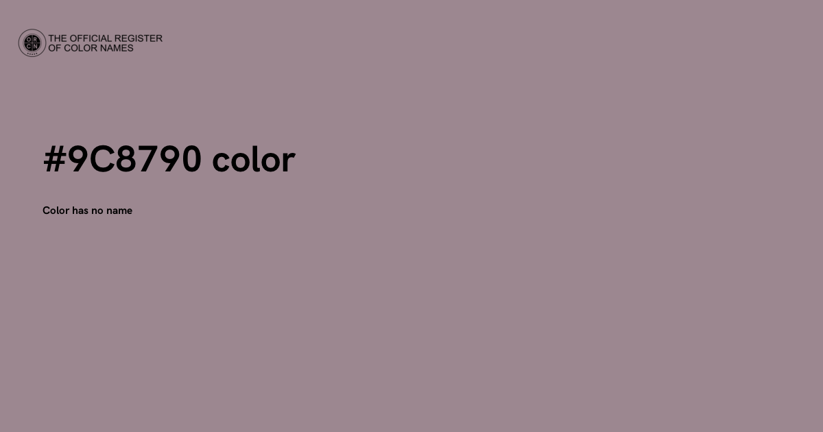 Color #9C8790 - The Official Register of Color Names