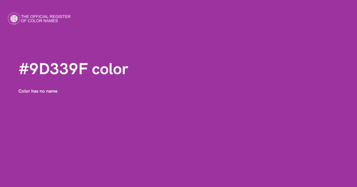 Color #9D339F - The Official Register of Color Names