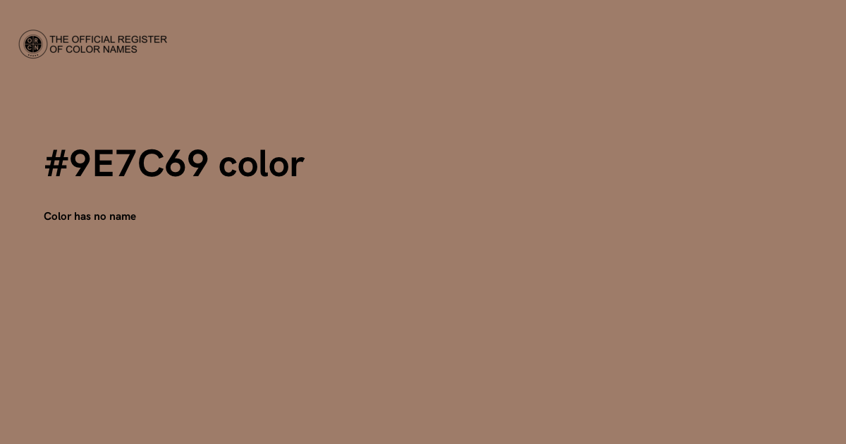 Color #9E7C69 - The Official Register of Color Names