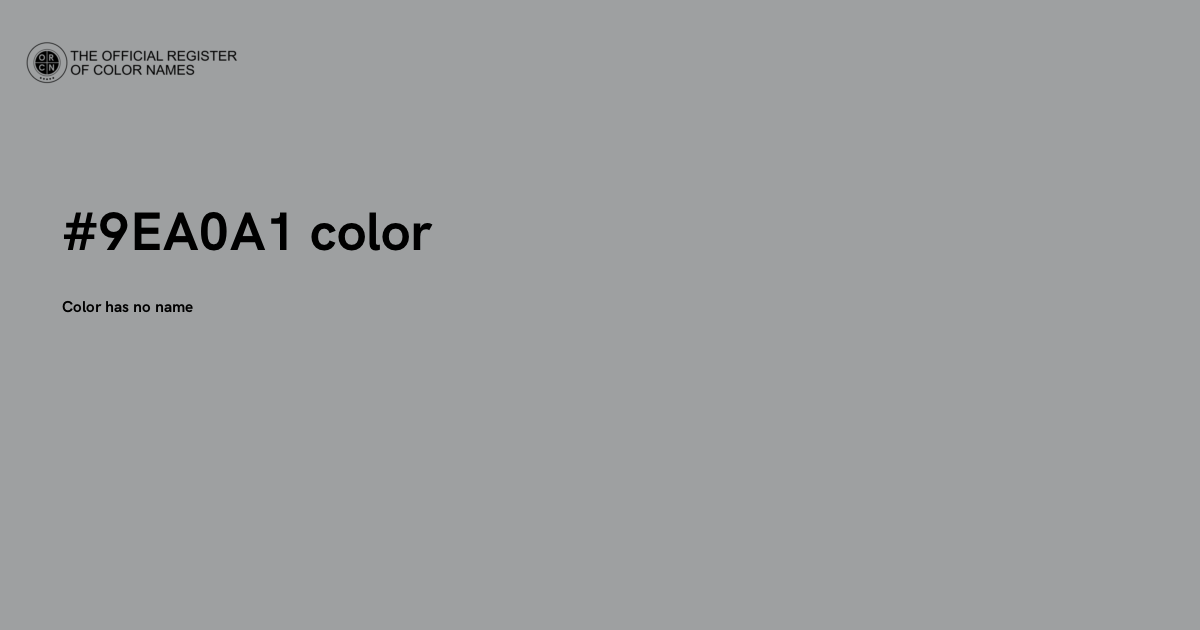 Silver Aluminium color - #9EA0A1 - The Official Register of Color Names