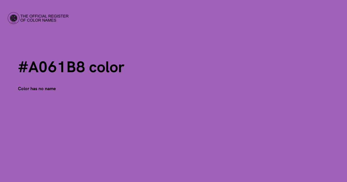 Color #A061B8 - The Official Register of Color Names
