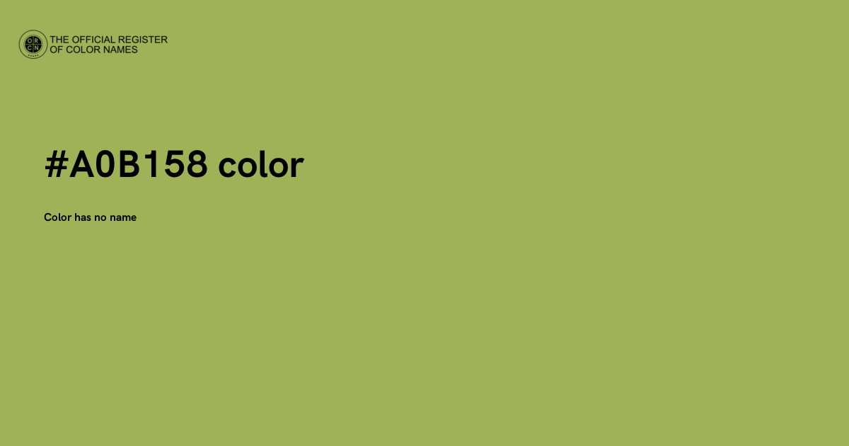 Golden Cypress color - #A0B158 - The Official Register of Color Names