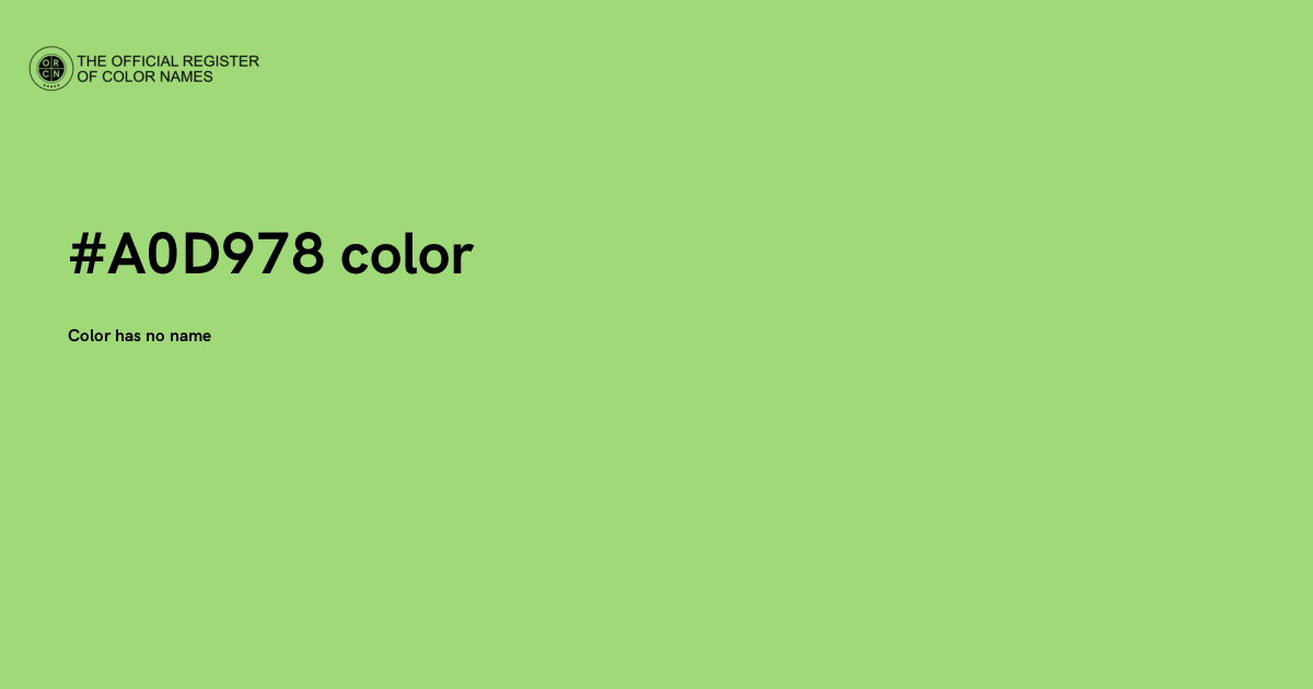 Color #A0D978 - The Official Register of Color Names