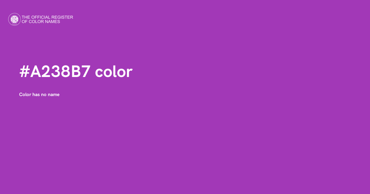 Color #A238B7 - The Official Register of Color Names