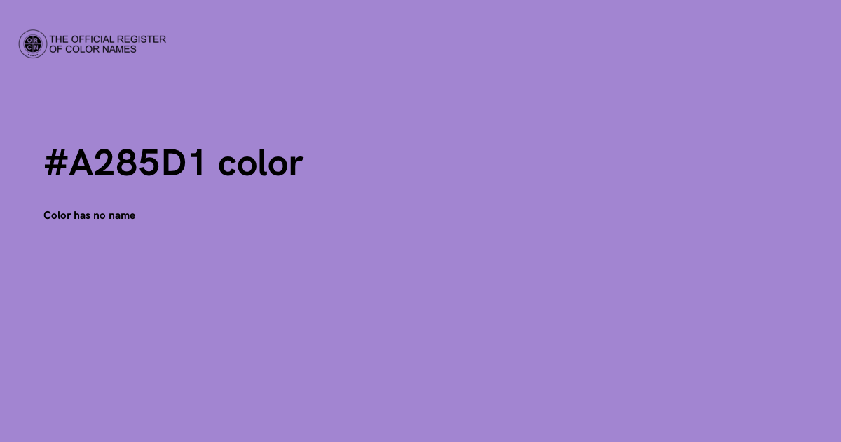 Sabrina Violet color - #A285D1 - The Official Register of Color Names
