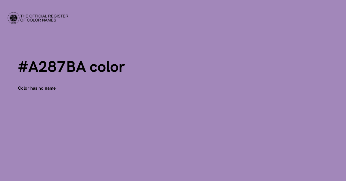 Color #A287BA - The Official Register of Color Names