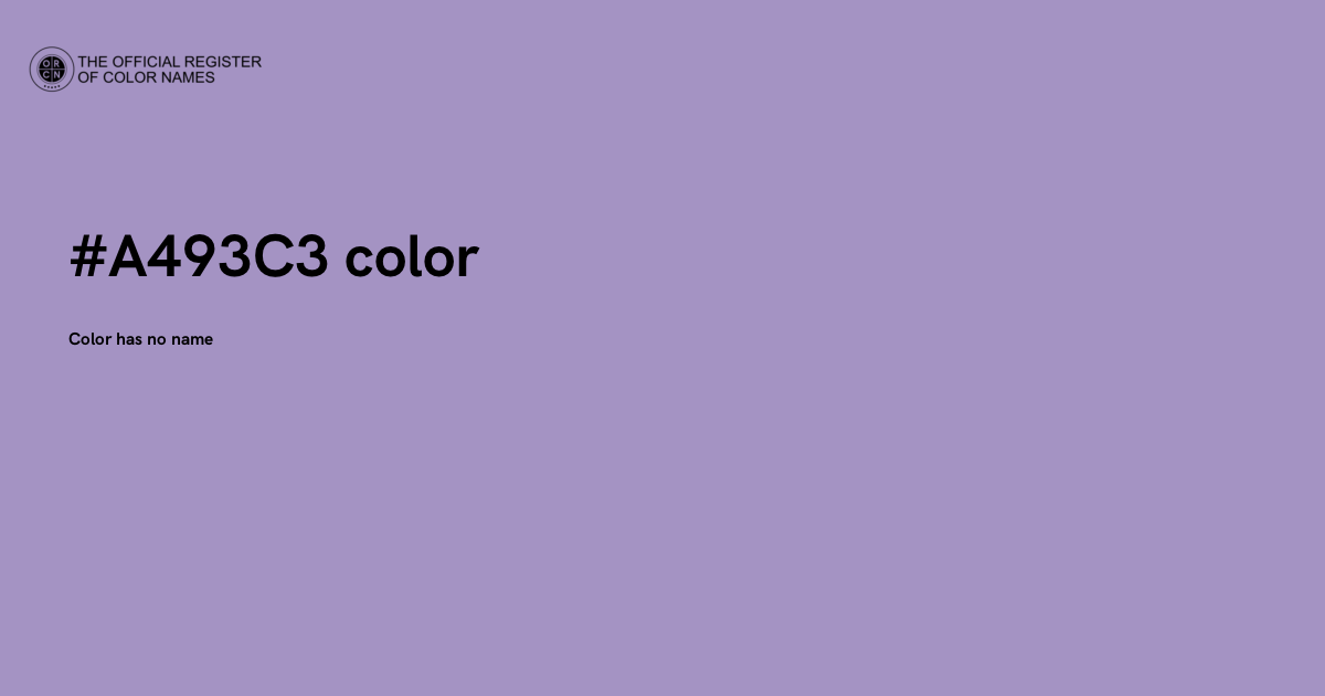 Color #A493C3 - The Official Register of Color Names