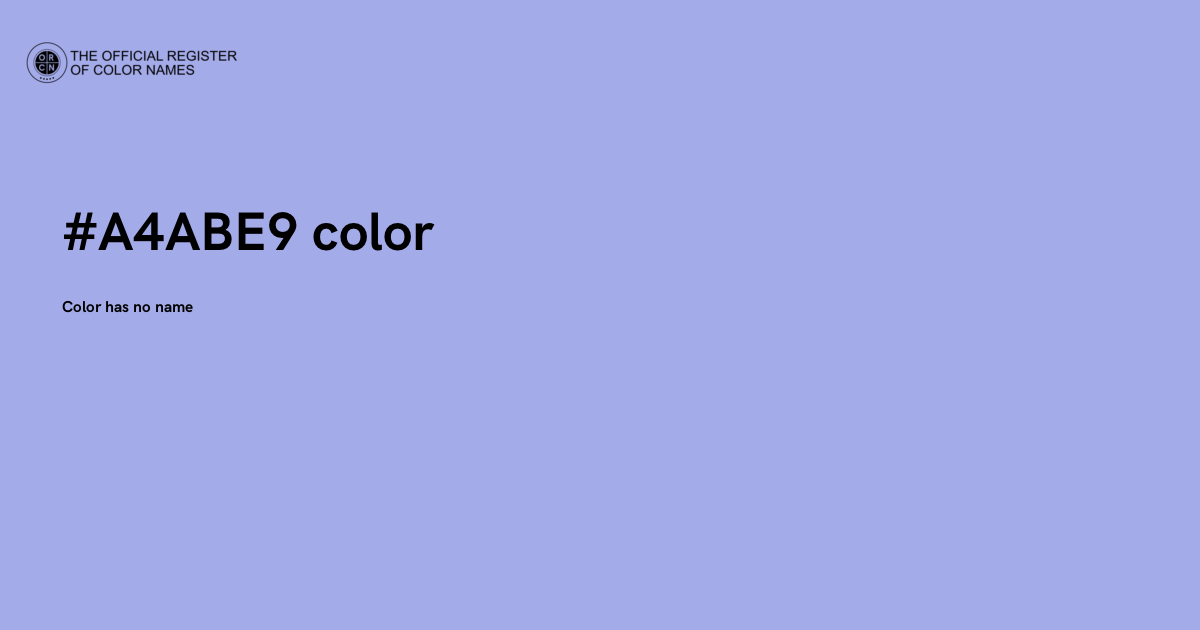 Color #A4ABE9 - The Official Register of Color Names