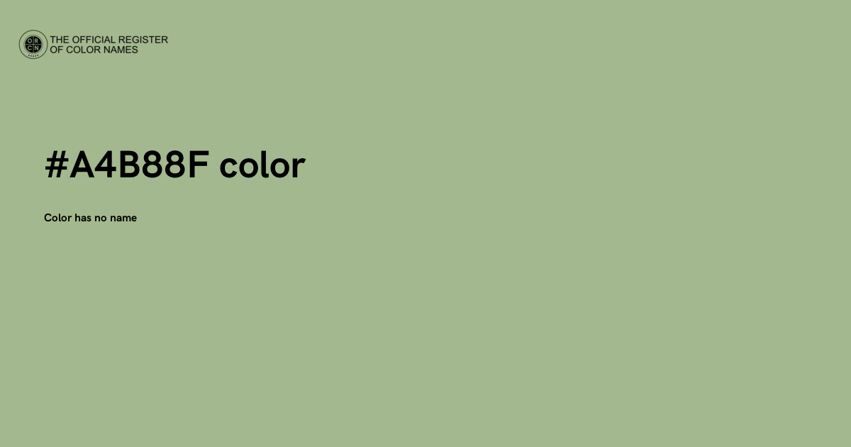Norway color - #A4B88F - The Official Register of Color Names