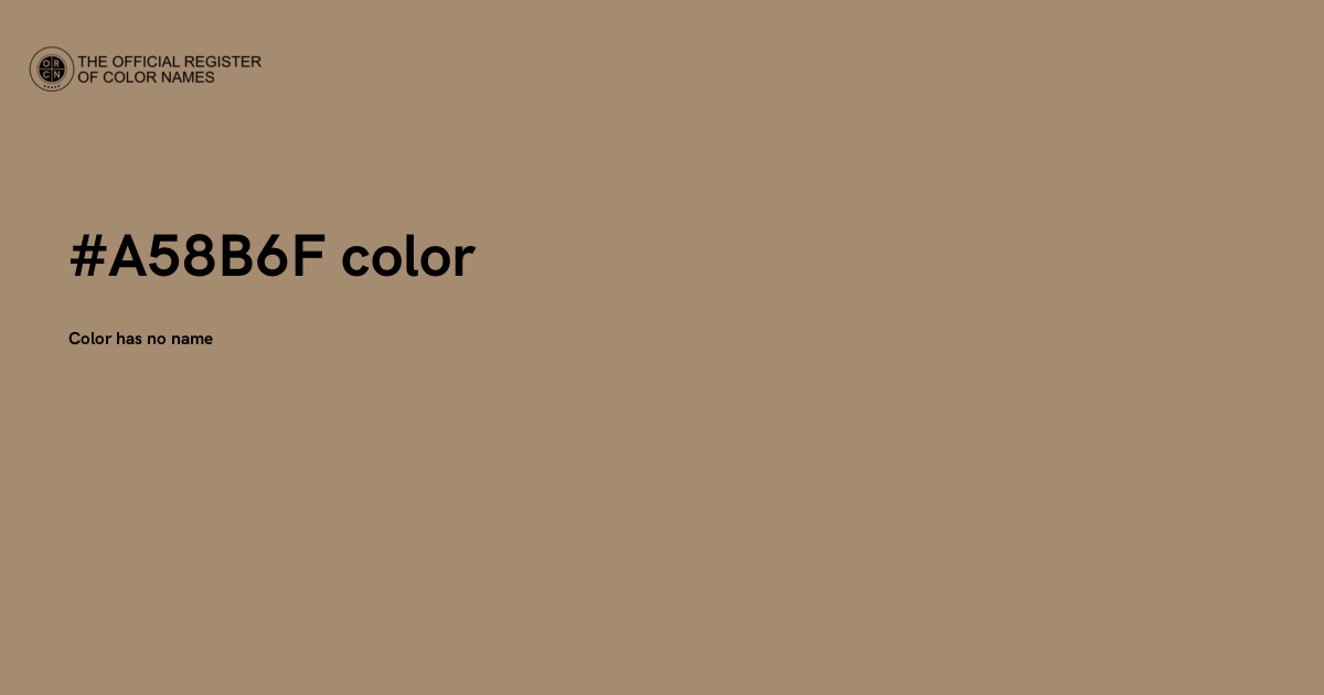 Mongoose color - #A58B6F - The Official Register of Color Names