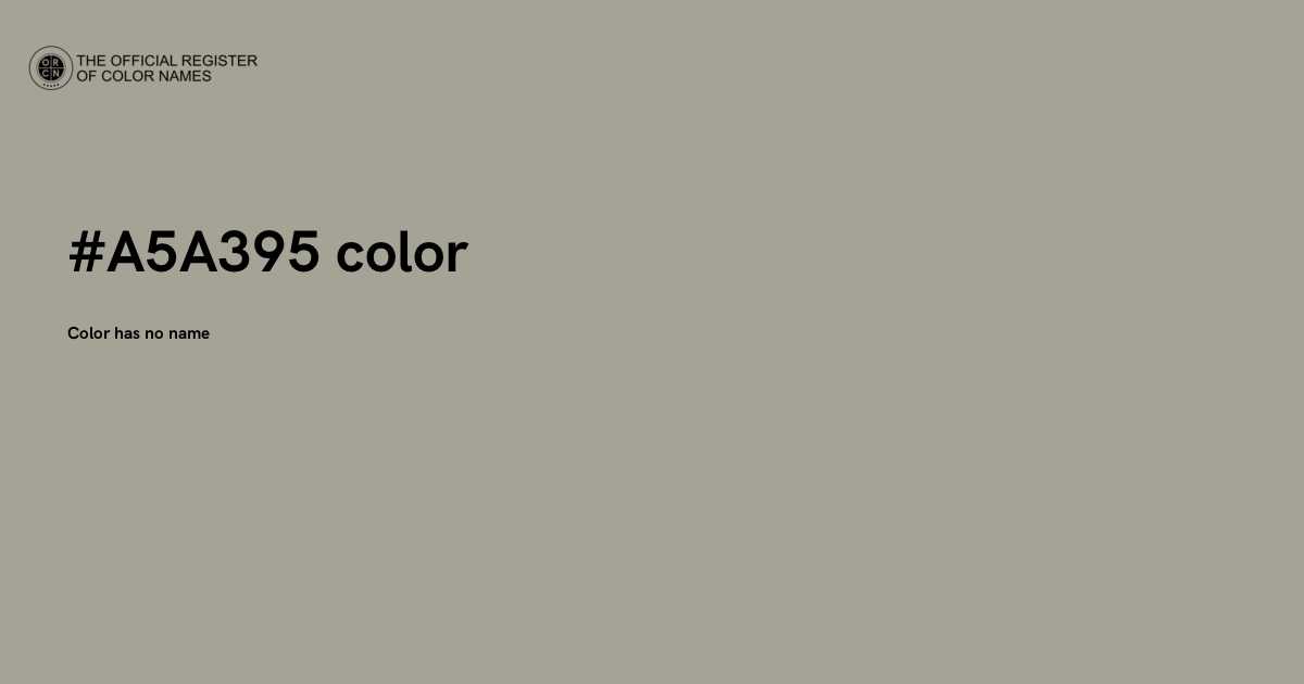 Delta Grey color - #A5A395 - The Official Register of Color Names