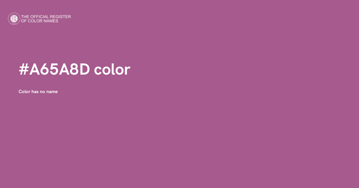 Color #A65A8D - The Official Register of Color Names