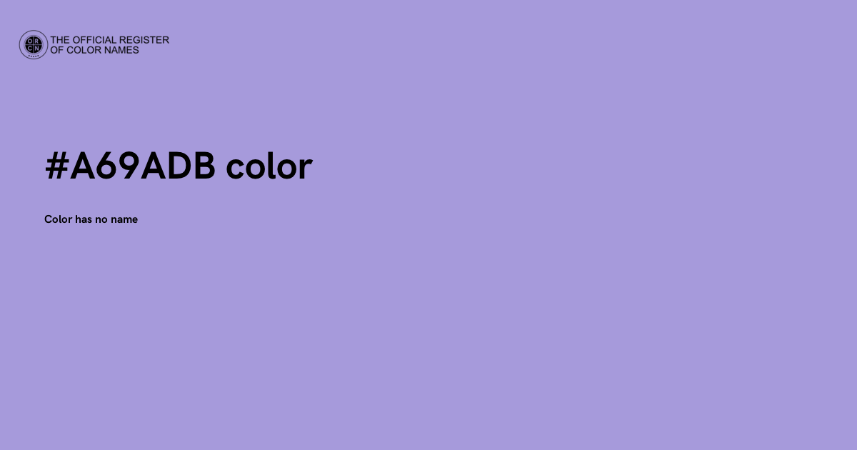 Color #A69ADB - The Official Register of Color Names