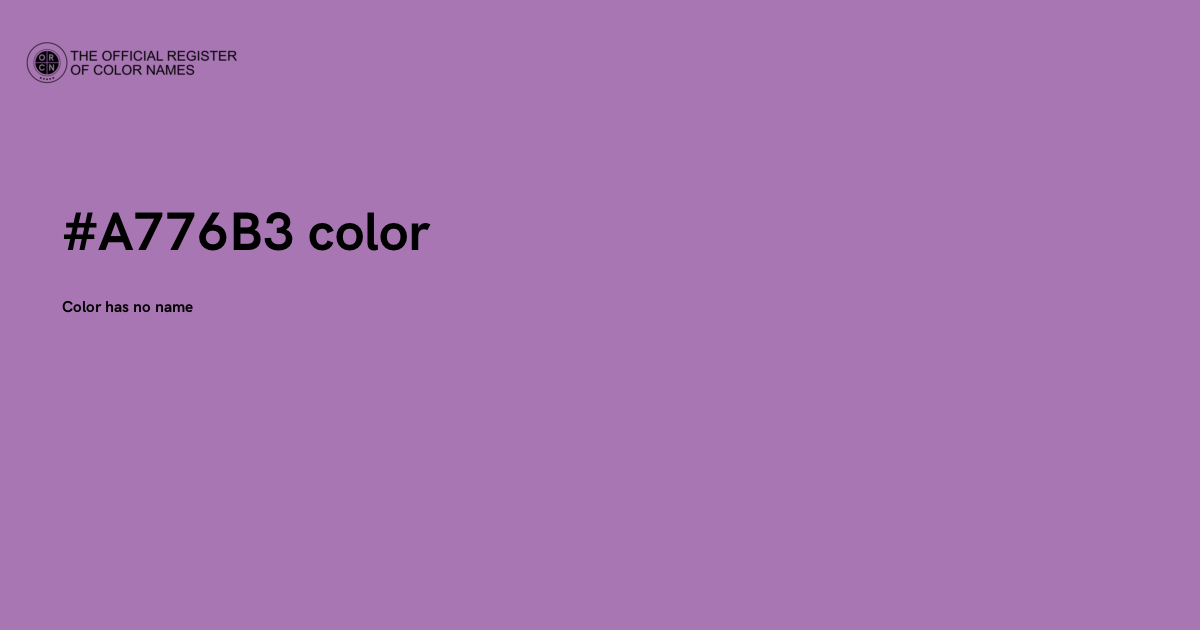Color #A776B3 - The Official Register of Color Names