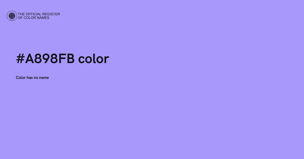 Color #A898FB - The Official Register of Color Names