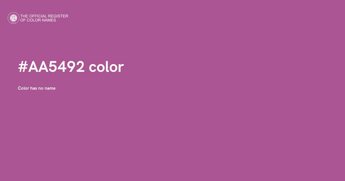 Color #AA5492 - The Official Register of Color Names