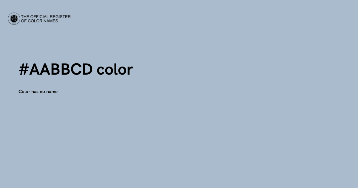 Color #AABBCD - The Official Register of Color Names