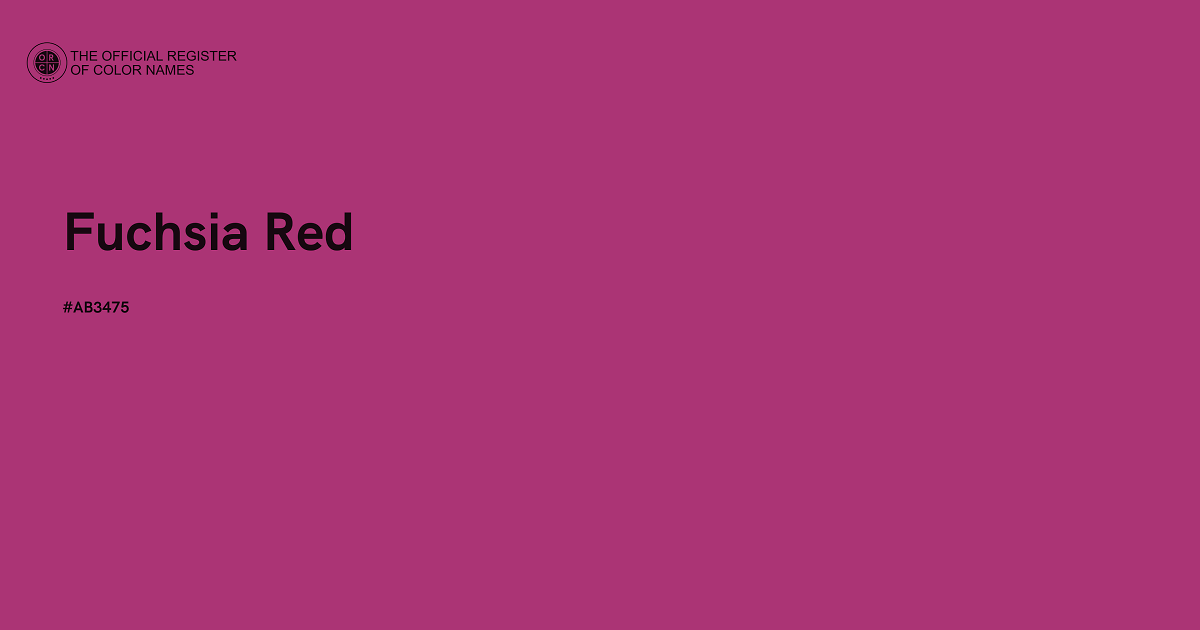 Fuchsia Red color - #AB3475 - The Official Register of Color Names