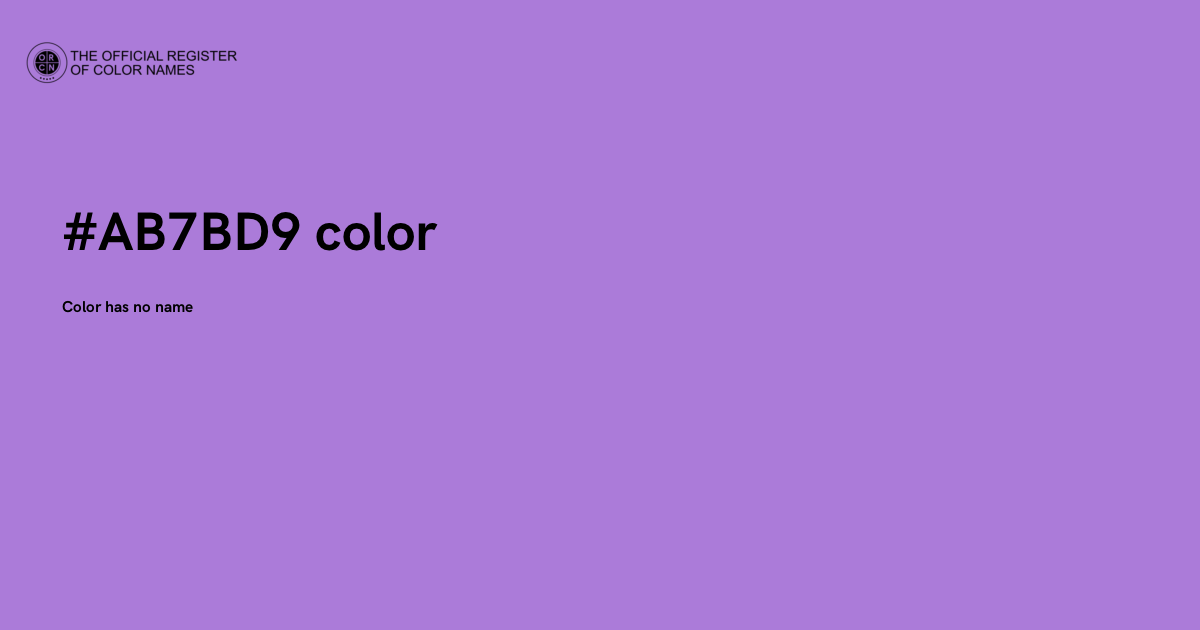 Color #AB7BD9 - The Official Register of Color Names