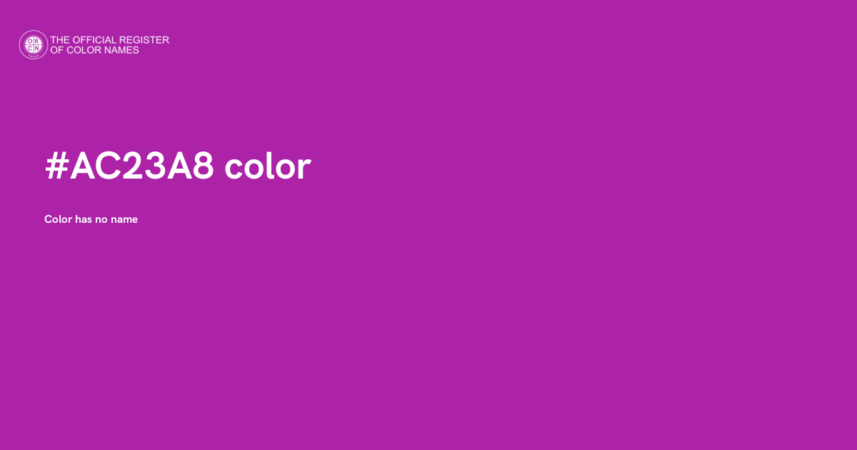 Color #AC23A8 - The Official Register of Color Names