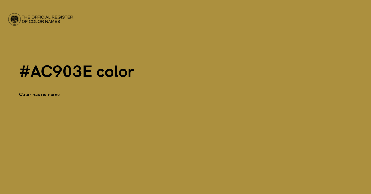 Color #AC903E - The Official Register of Color Names