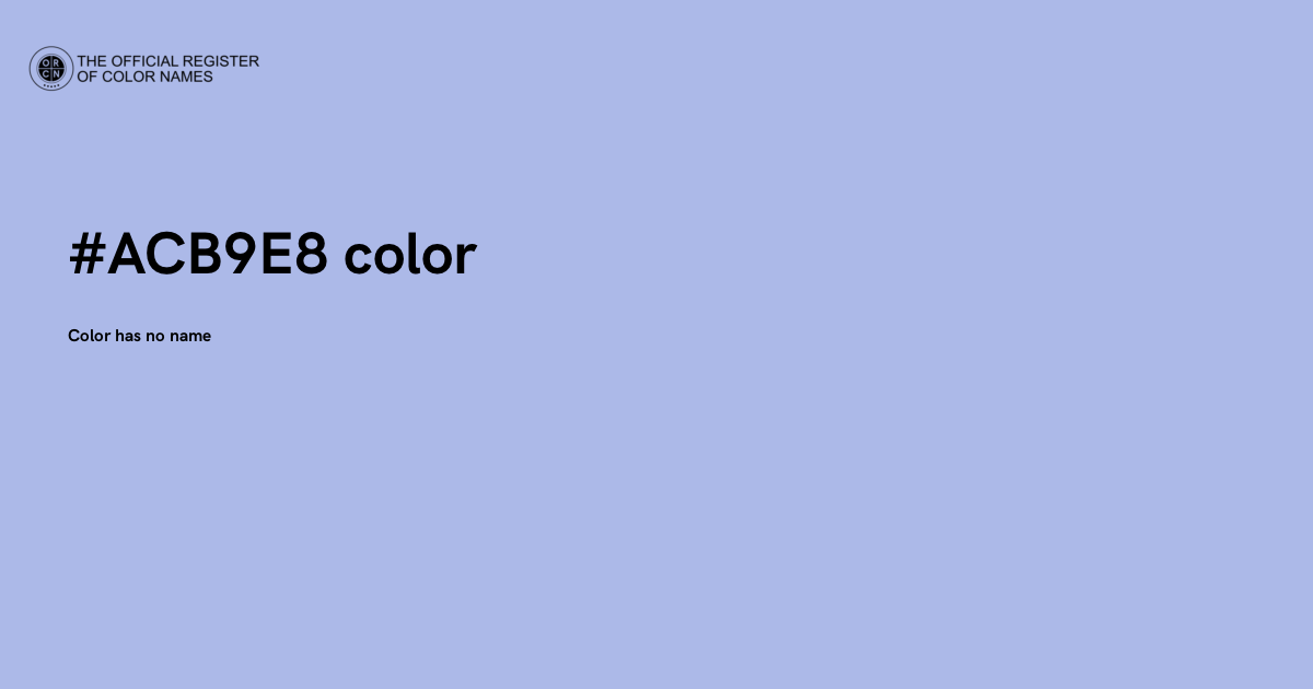 Perano color - #ACB9E8 - The Official Register of Color Names