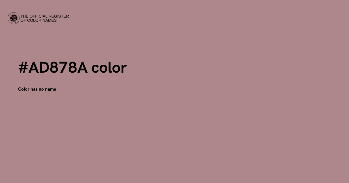 Color #AD878A - The Official Register of Color Names
