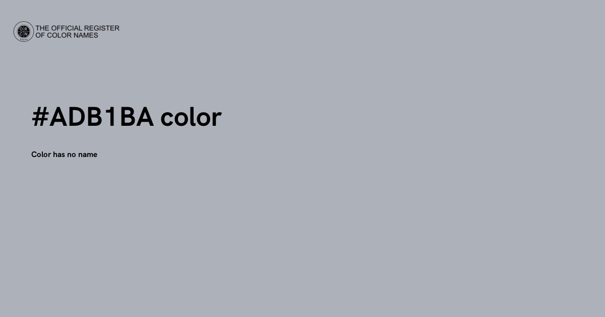 Color #ADB1BA - The Official Register of Color Names