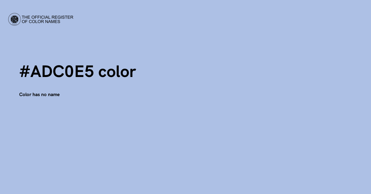 Color #ADC0E5 - The Official Register of Color Names