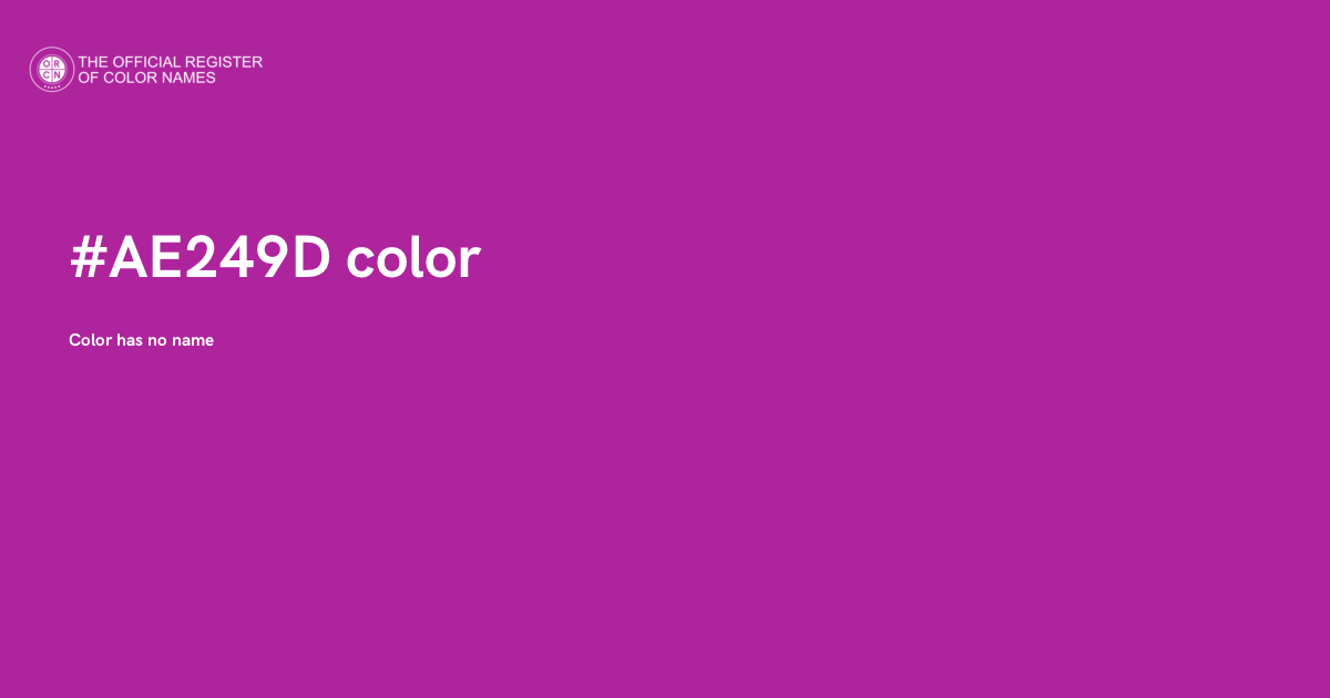 Color #AE249D - The Official Register of Color Names