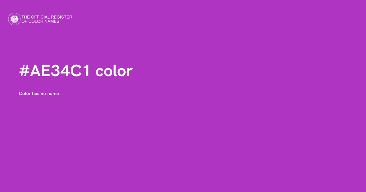 Color #AE34C1 - The Official Register of Color Names