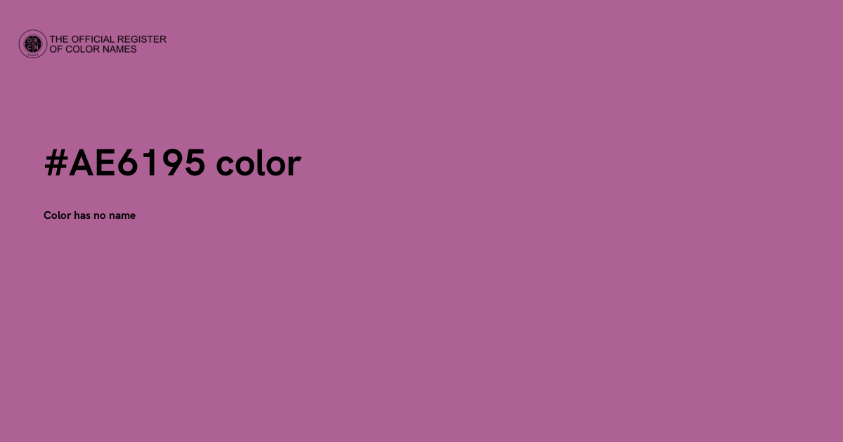 Color #AE6195 - The Official Register of Color Names