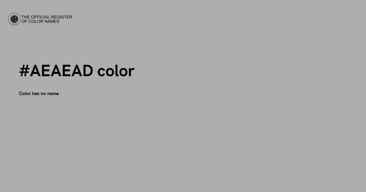 Bombay color - #AEAEAD - The Official Register of Color Names