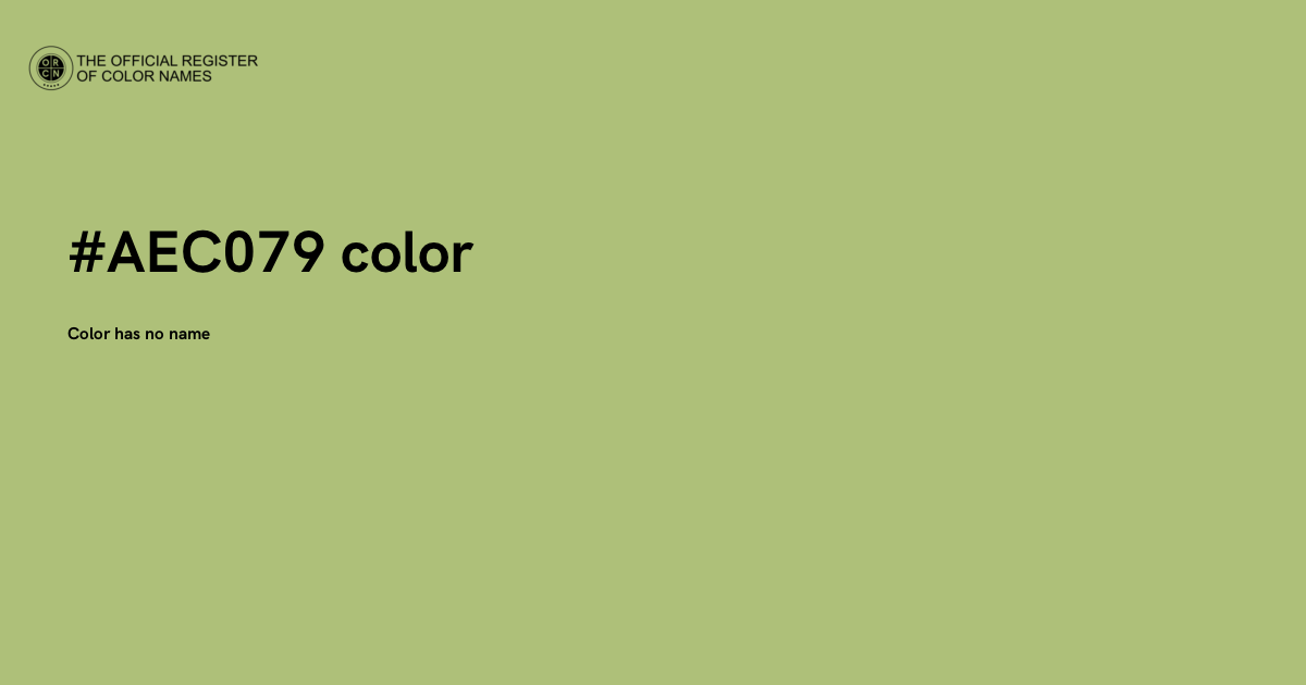 Color #AEC079 - The Official Register of Color Names