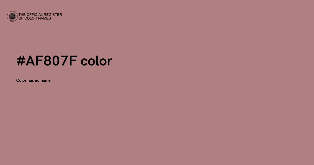 Color #AF807F - The Official Register of Color Names