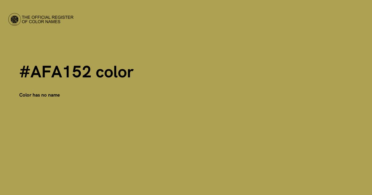 Color #AFA152 - The Official Register of Color Names