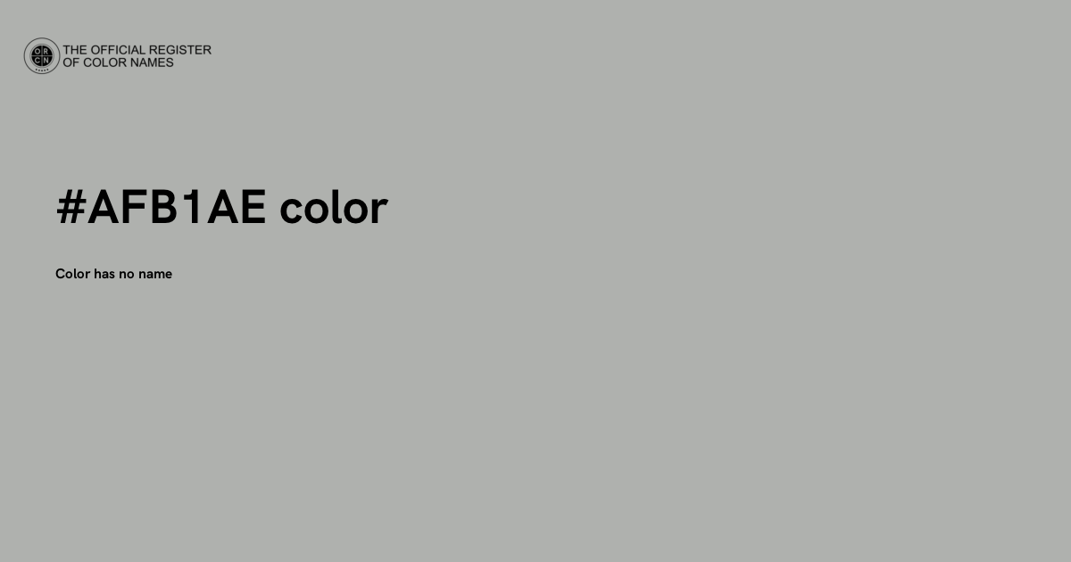Silver Foil color - #AFB1AE - The Official Register of Color Names