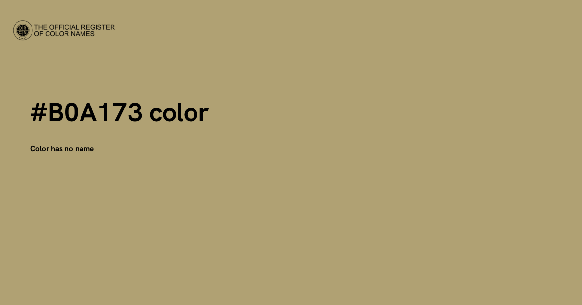 Color #B0A173 - The Official Register of Color Names