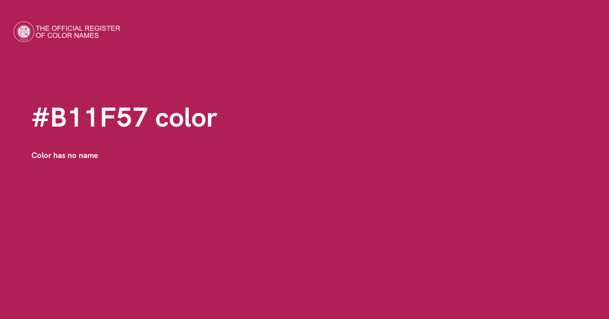 Color #B11F57 - The Official Register of Color Names