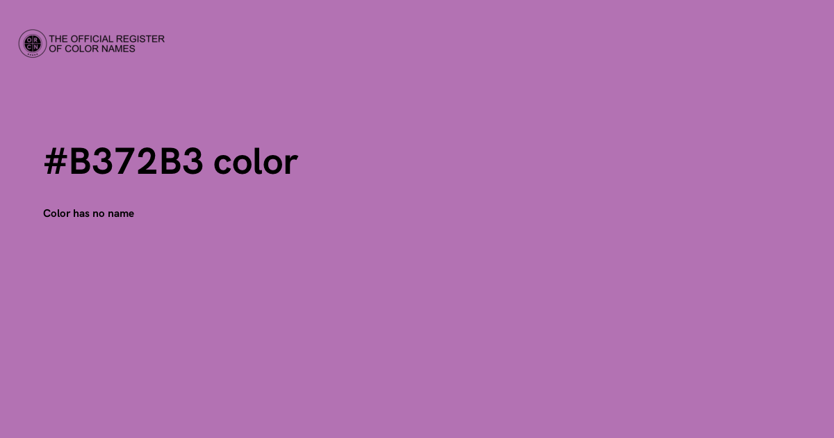 Color #B372B3 - The Official Register of Color Names