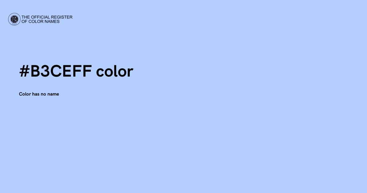 Electricity color - #B3CEFF - The Official Register of Color Names